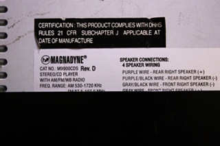 RV Electronics USED MAGNADYNE STEREO/CD PLAYER M9900CDS FOR SALE Used ...
